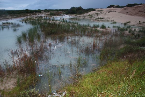 Sand River on the rise, dams forming alongside causeway – St Francis ...